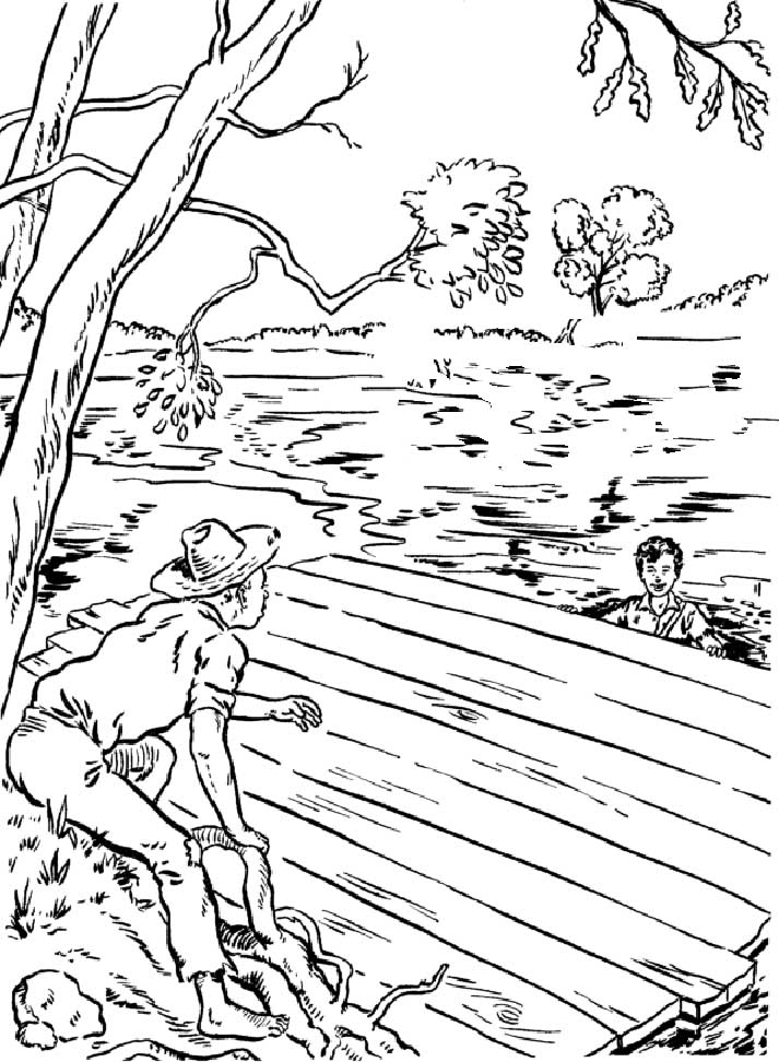 The Adventures Of Tom Sawyer Coloring Pages Having Fun With Children